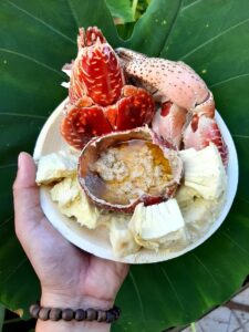Kaveu, crabe de cocotier – Recettes Tahitiennes